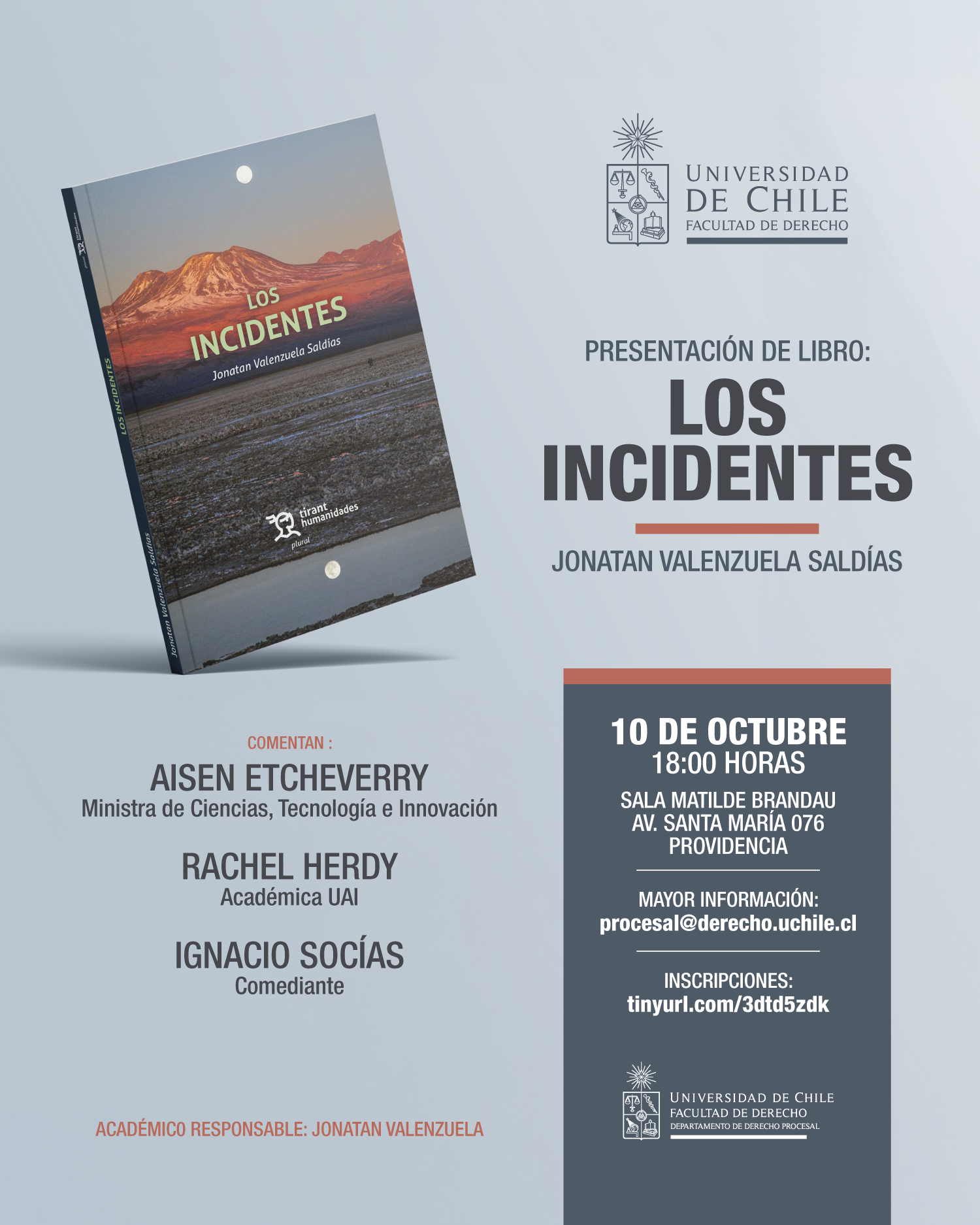 Presentación de libro: Los incidentes. Jonatan Valenzuela Saldías - DOE ...
